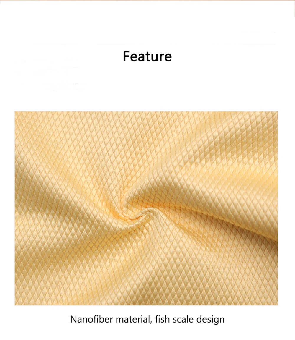 [8pcs]Thickened Nanofiber Cleaning Cloth Lint-Free Wave Pattern Fish ...