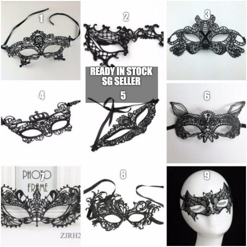 [SG]Masquerade Mask Woman Black Lace Masks Eye mask for Ball Party ...