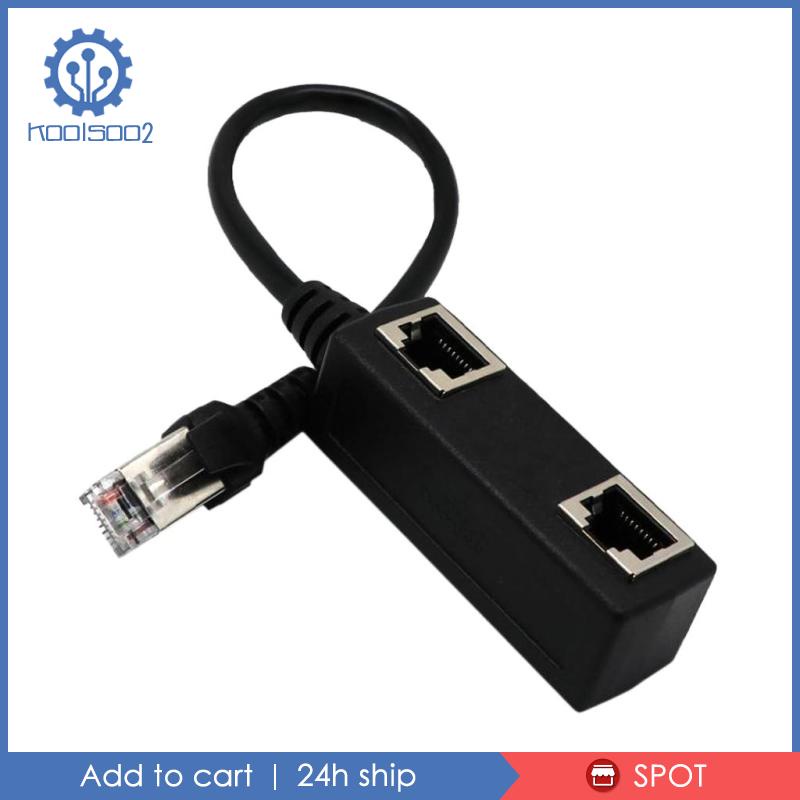1 To 2 Ways LAN Ethernet Network Cable Splitter Connector Adapter ...