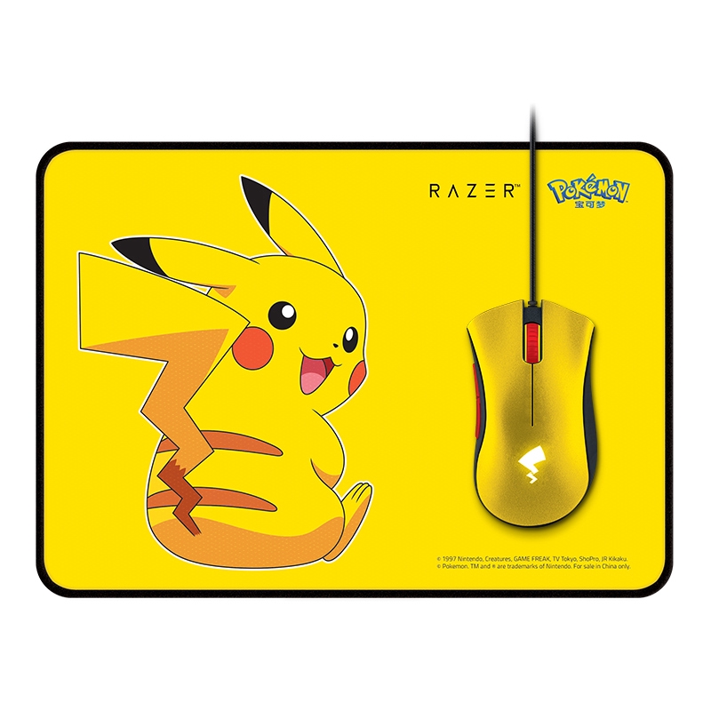 Razer Pokémon Pikachu Theme Gaming Mouse&Mousepad Combo DeathAdder ...