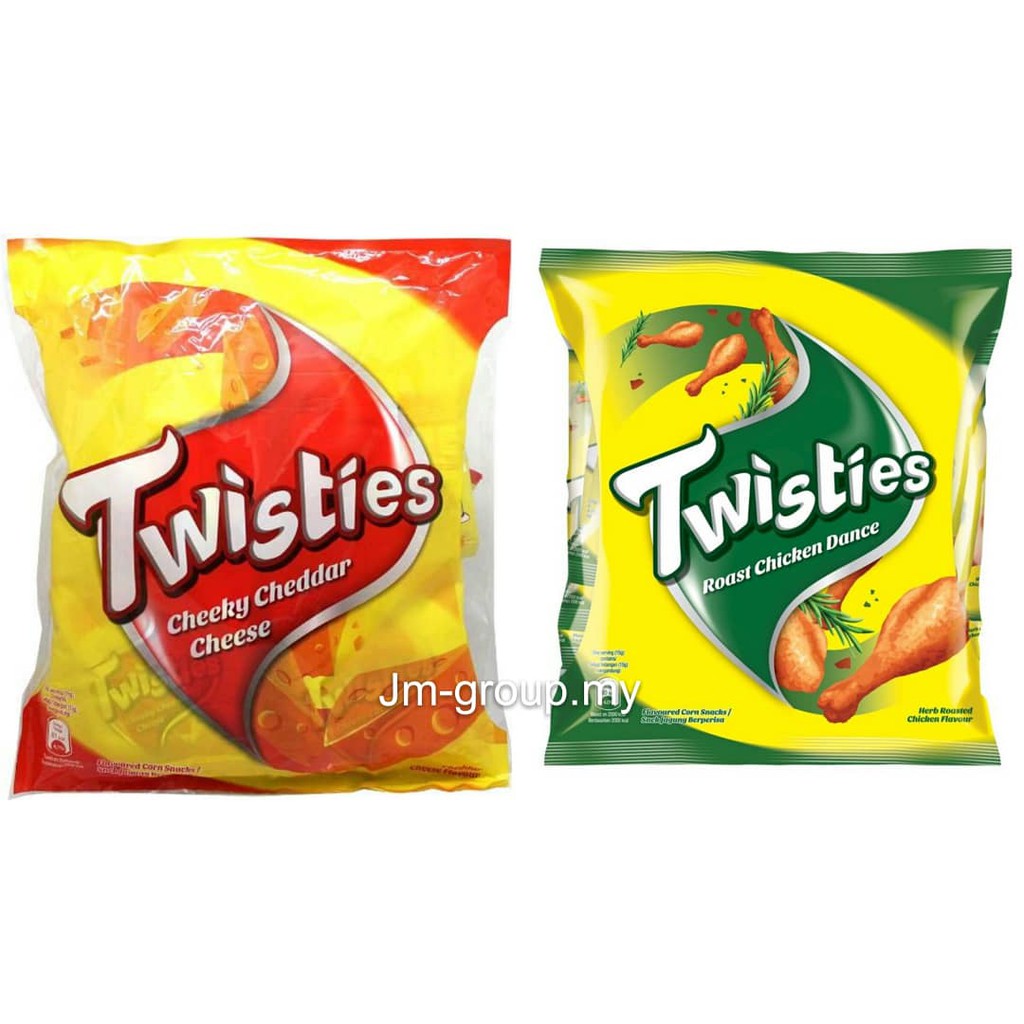Twisties Cheeky Cheddar Cheese / Roast Chicken Dance Multipack 8 x 15G ...