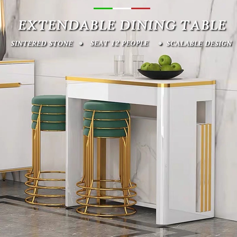 DF Dining Table - Slate Foldable Extendable Ultra-thin Rectangular ...