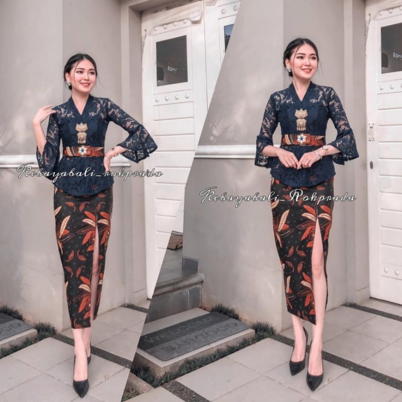 SOFIA KARTINI'S BALI KEBAYA FOLDED TRUMPET 7/8 MODERN KEBAYA | Shopee ...