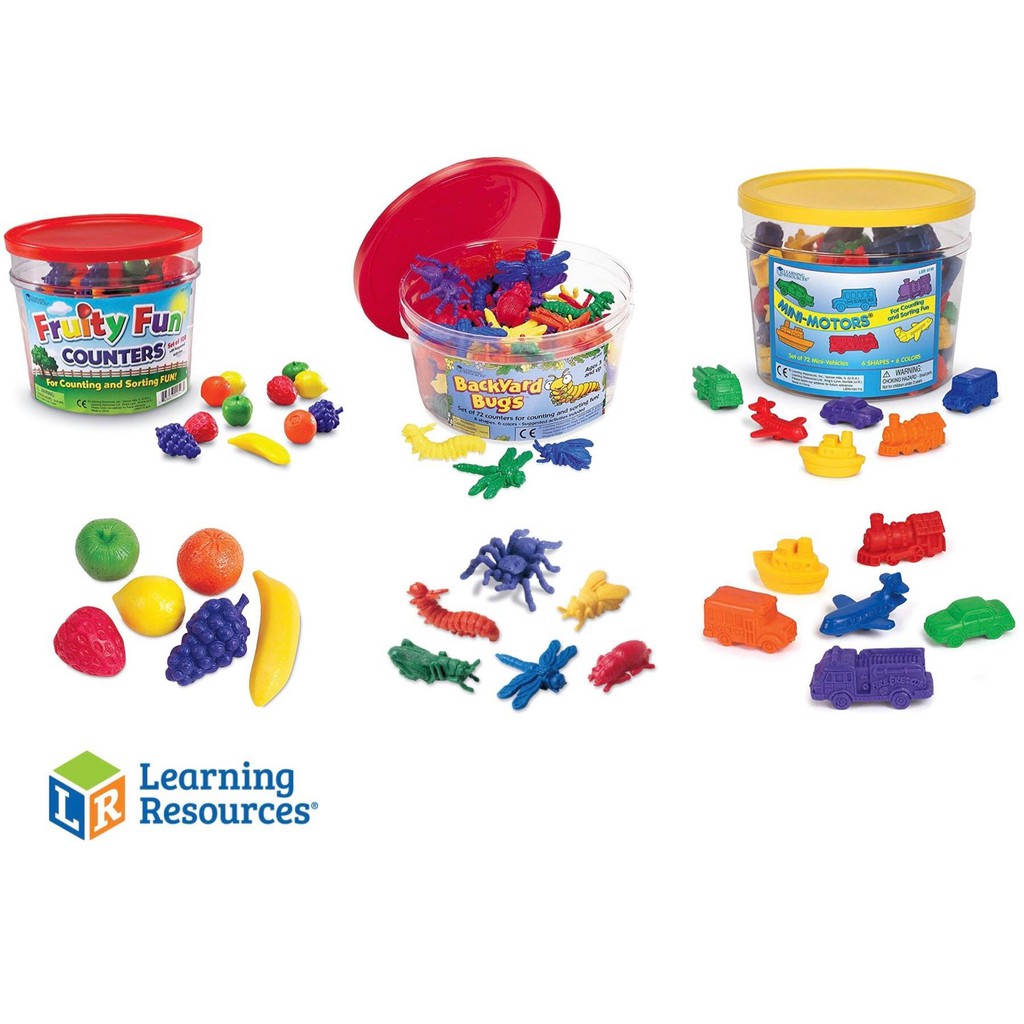 Learning Resources Fruity Fun Counters (108 Pieces)/ Bug Counters (72 ...