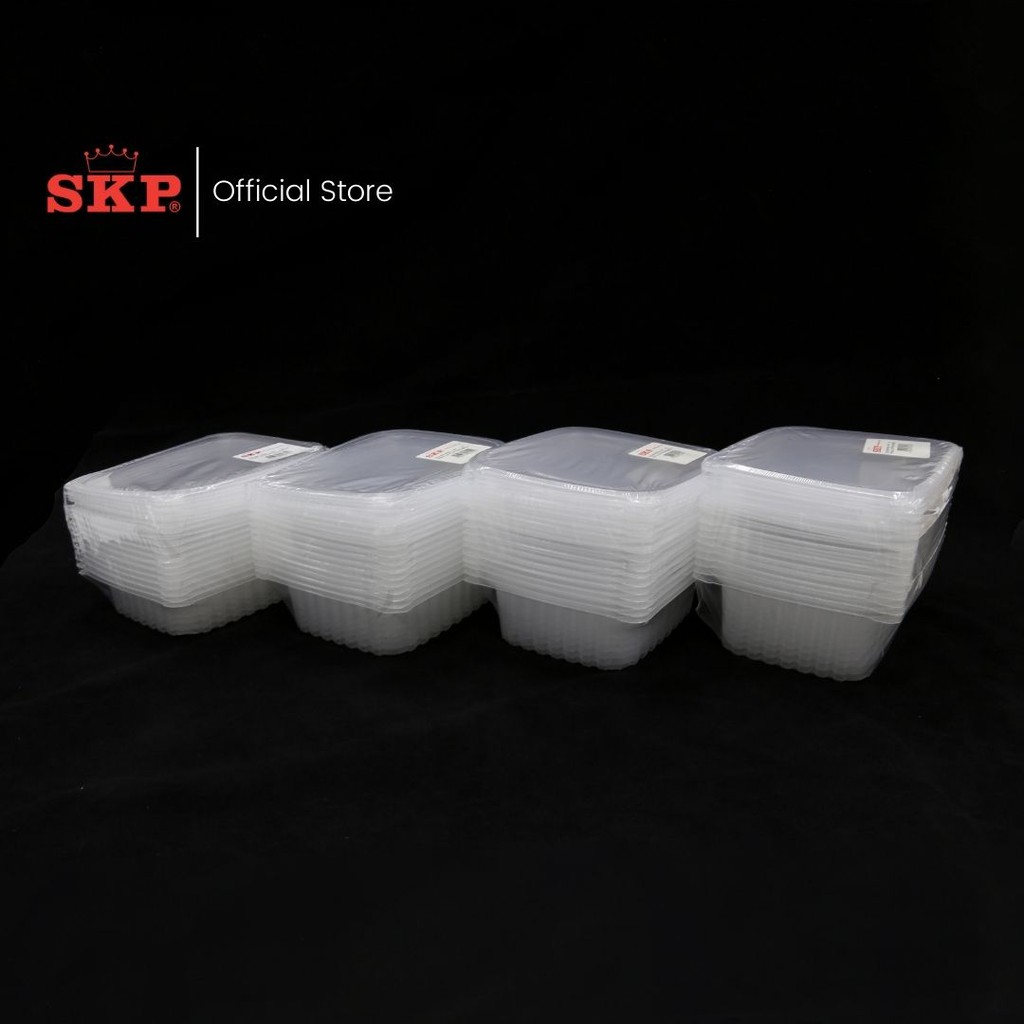 SKP Wave Pattern Rectangular Disposable Plastic Container/Food ...