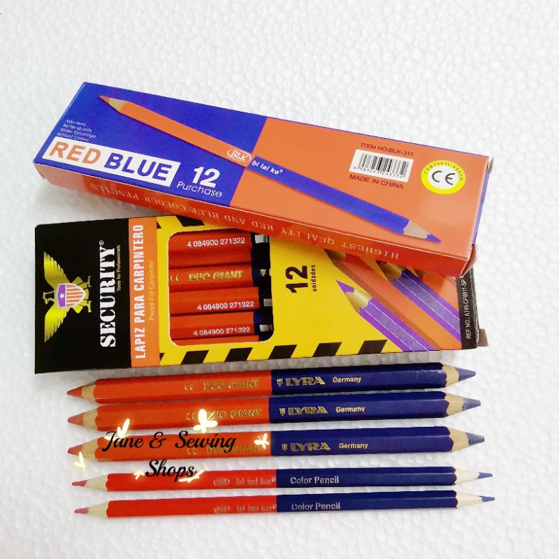 Security / BLK Pensel Jahit 2 Warna Duo Giant Lyra Dewi-Coloured ...