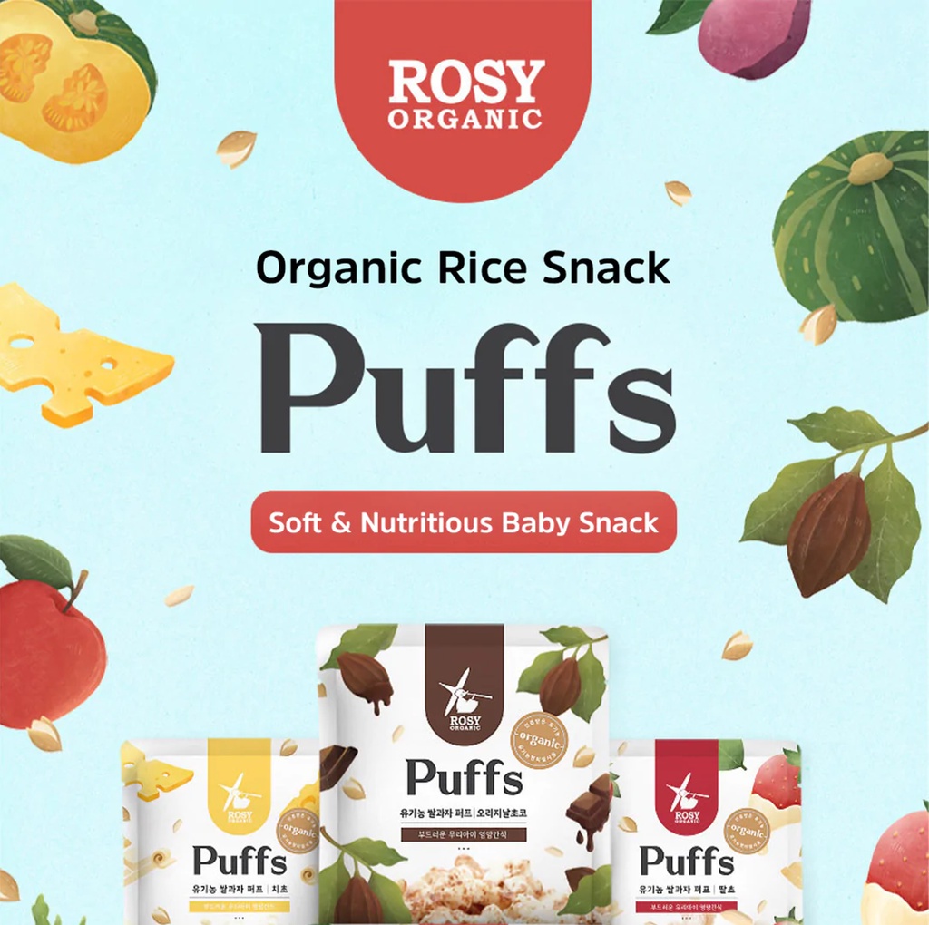 Rosy Organic Organic Rice Puffs 20g/25g [Assorted Flavour] | Shopee ...