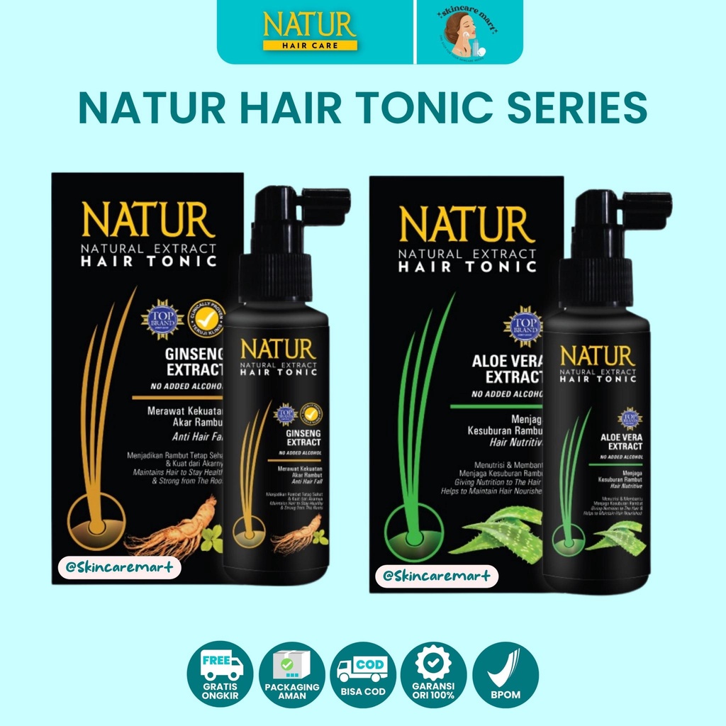 SM2174 NATUR Hair Tonic Ginseng / Aloe Vera 90ML (Penyubur Rambut ...