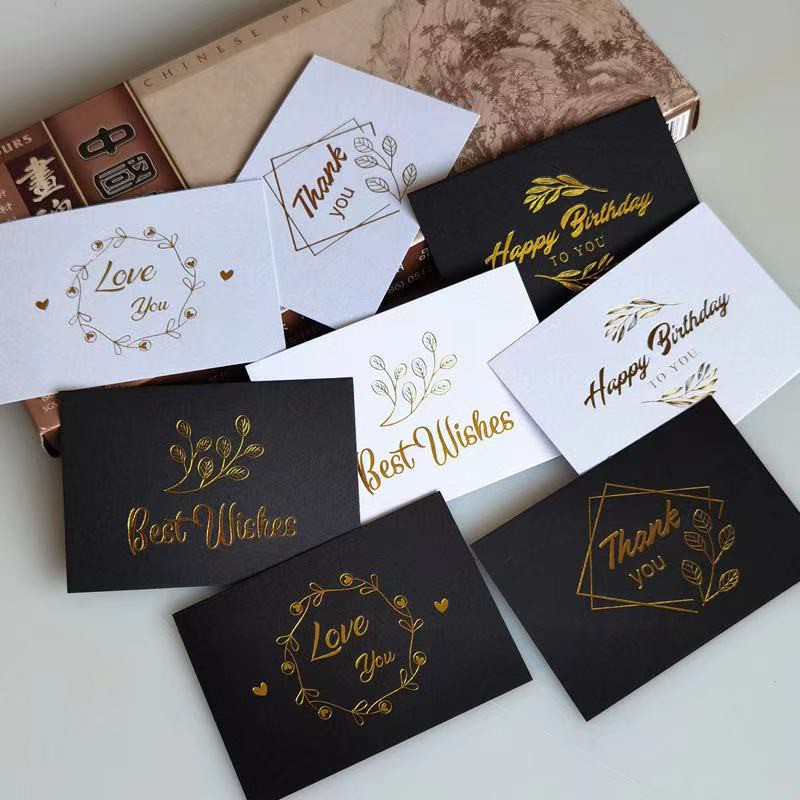 5Pcs Bronzing Greeting Cards Everyday Greeting Card Graduation Message ...