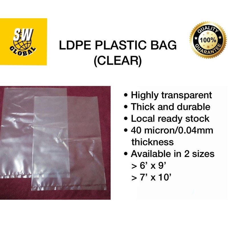 [SG] Clear transparent LDPE plastic bag (5lbs/pkt) | Shopee Singapore