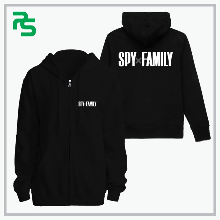 Hoodie Jacket Zipper Spy X Family Logo Anime | Shopee Singapore