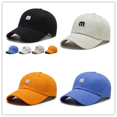 Fashion baseball cap men's and women's cotton cap with letter M ...