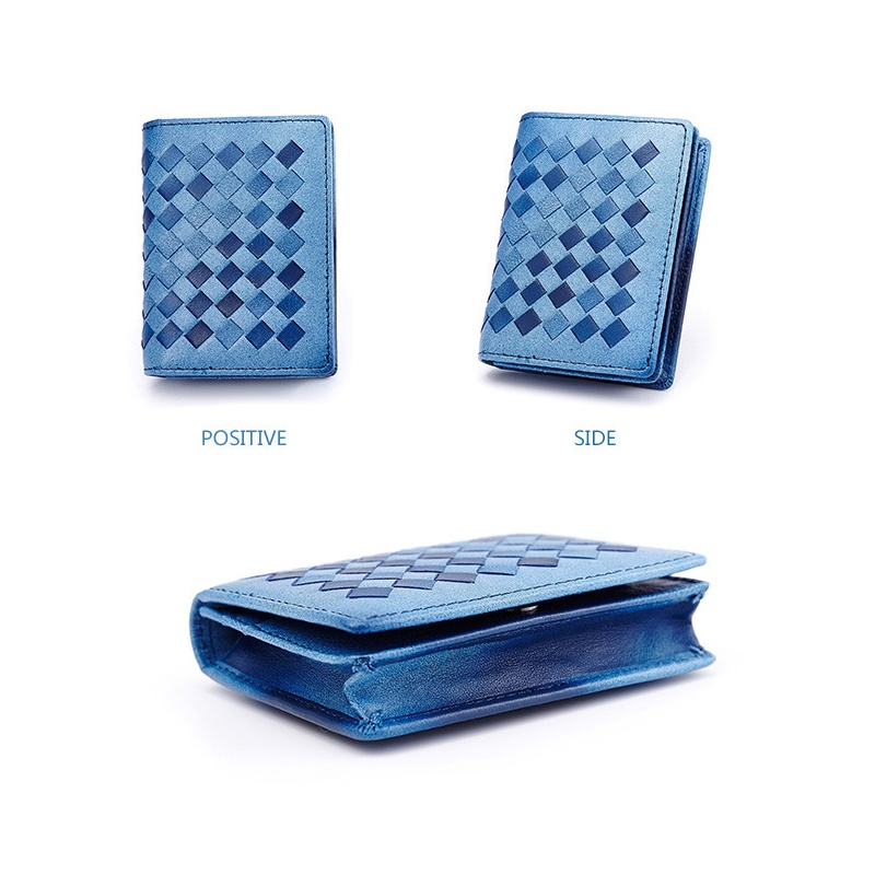 Fashion Sheepskin Weave Soft Slim Card Wallets Mens Credit Card Holder ...