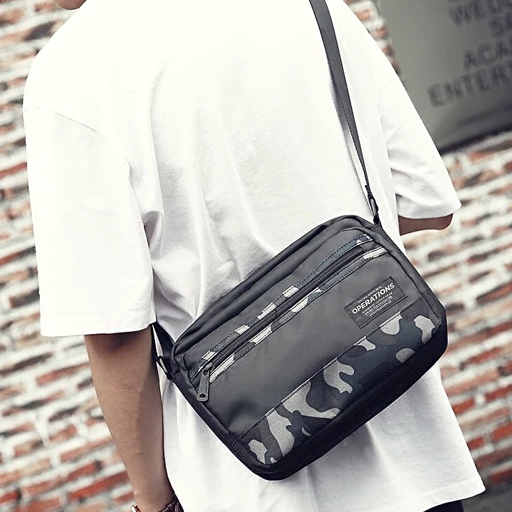 Operations Fashion Men Sling Bag Shoulder Bag Polyester & Pu Waterproof ...