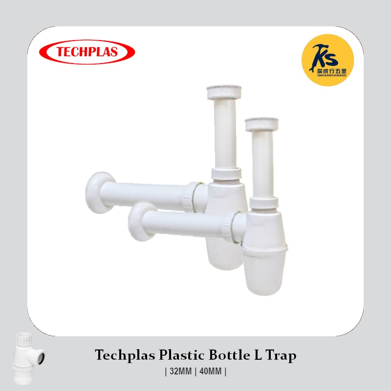Techplas Plastic Bottle L Trap Washroom Basin ( 32MM ) ; Kitchen Sink ...