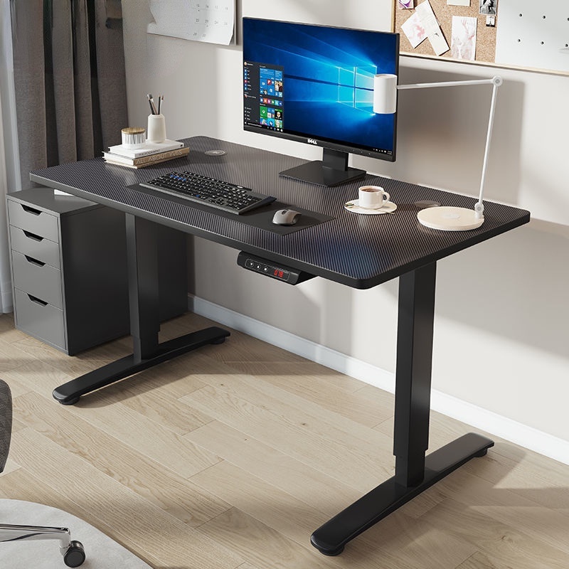 Adjustable Table Computer Desk Indoor Wood-based Panel Electric Lift ...