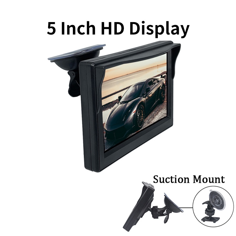 Hippcron 5 Inch Car Monitor TFT LCD 5" HD Digital 16:9 800*480 Screen 2 ...
