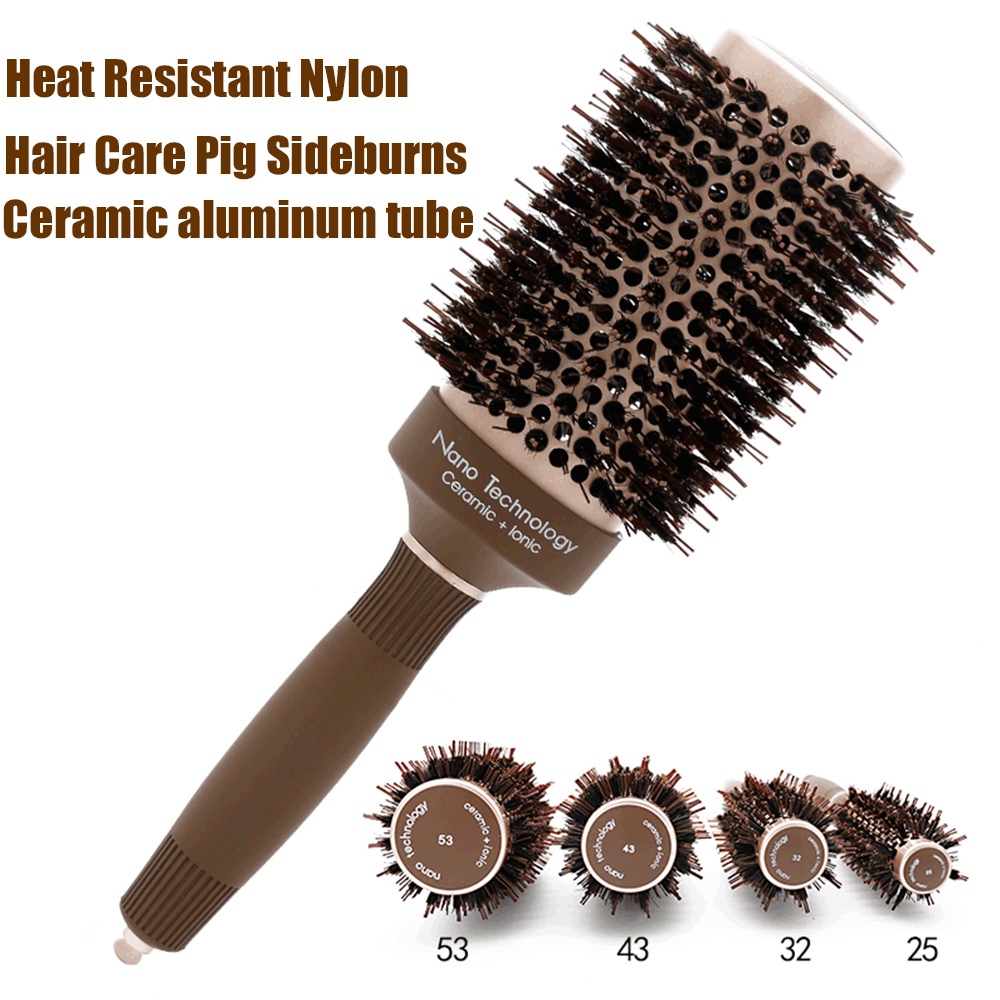 Thermal air styling set cylinder curling hair rolling comb tip tail ...
