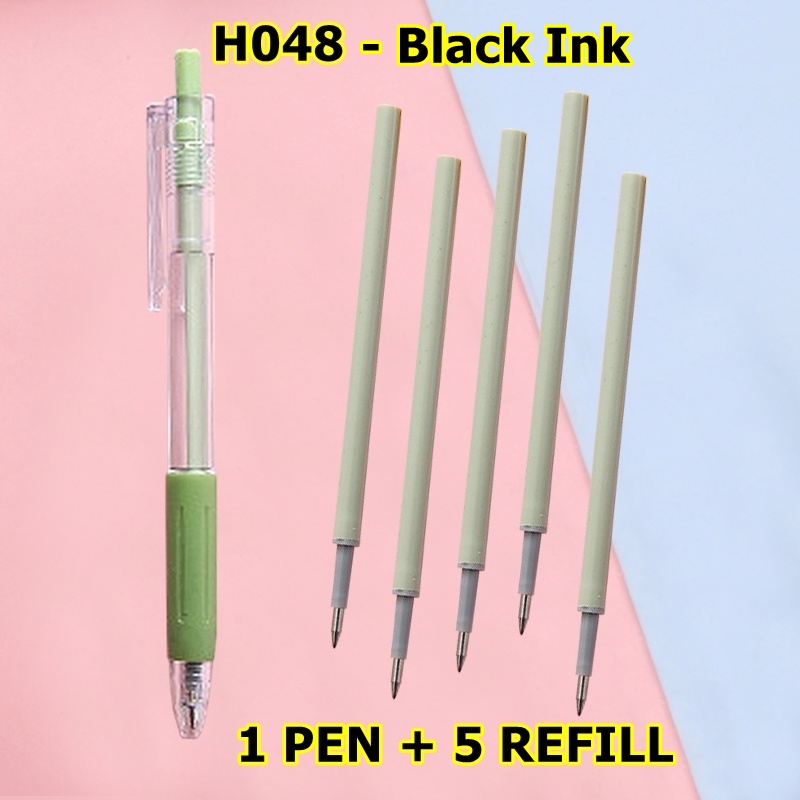 [SG SELLER] 0.5 mm Writing Press Pen in Black Blue Red Gel Pen ...