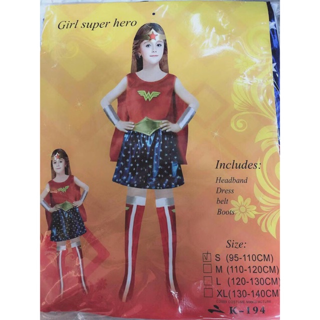 GIRL HERO CUSTUME FOR KIDs | Shopee Singapore