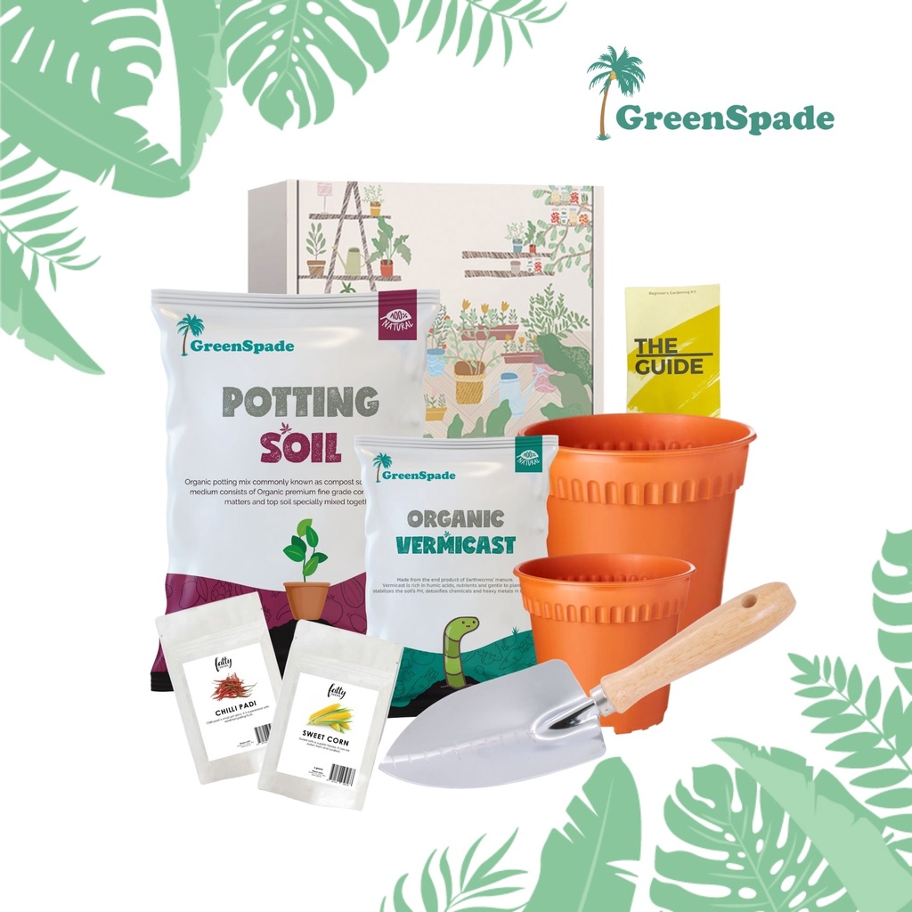 Green Spade - Kit - Beginner's Gardening Kit - 1 Unit | Shopee Singapore