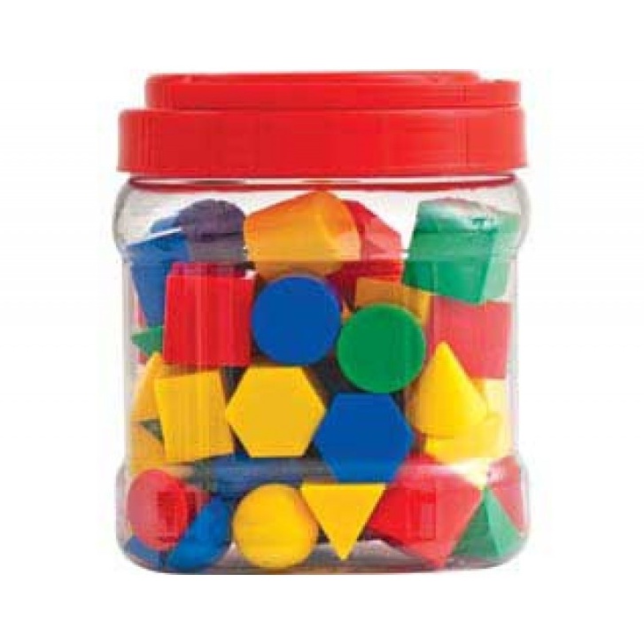 Teachables Geometric Shapes in Jar Set of 80 - Maths Manipulative ...