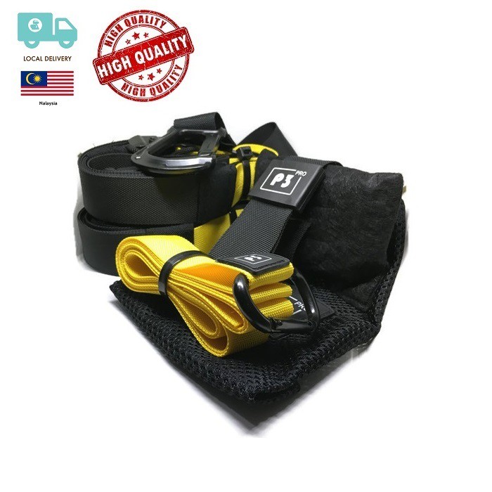 SUSPENSION TRAINER HOME GYM (YELLOW) | Shopee Singapore