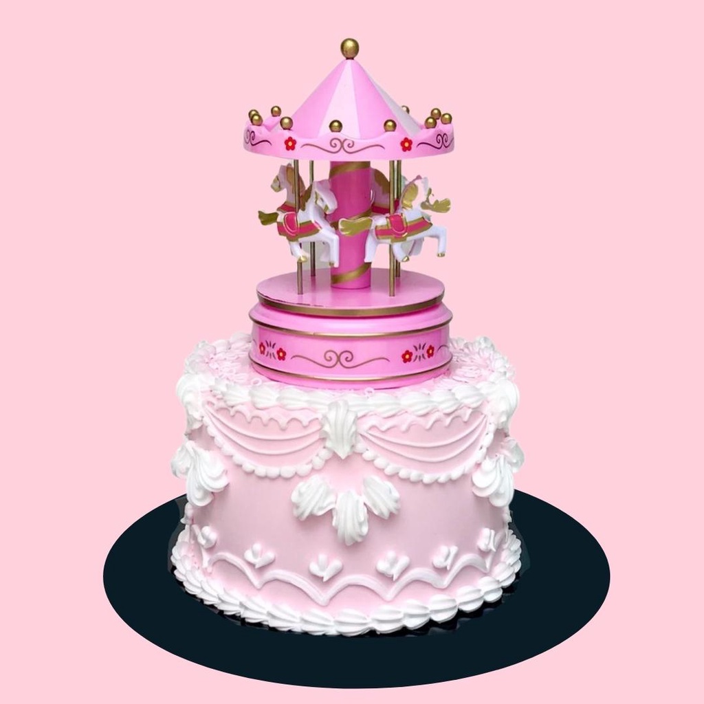 Halal-Certified Pink Carousel Cake (Ideal for Princess) | Shopee Singapore