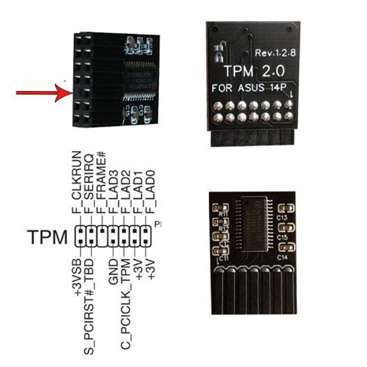 TPM 2.0 Encryption Security Module Supports Version 14 20pin for ASUS ...