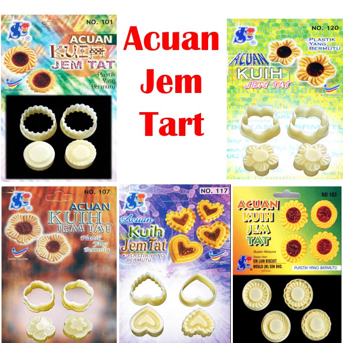 Reference Kuih Jem Tart Pineapple Flower Reference Kuih Tat Tart Round ...