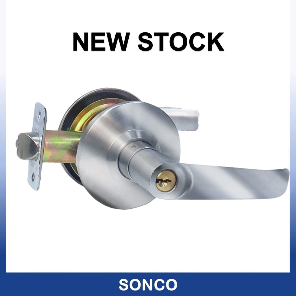 Tubular Lever Cylindrical Cylinder Door Lock Tombol Pintu Bilik Door ...