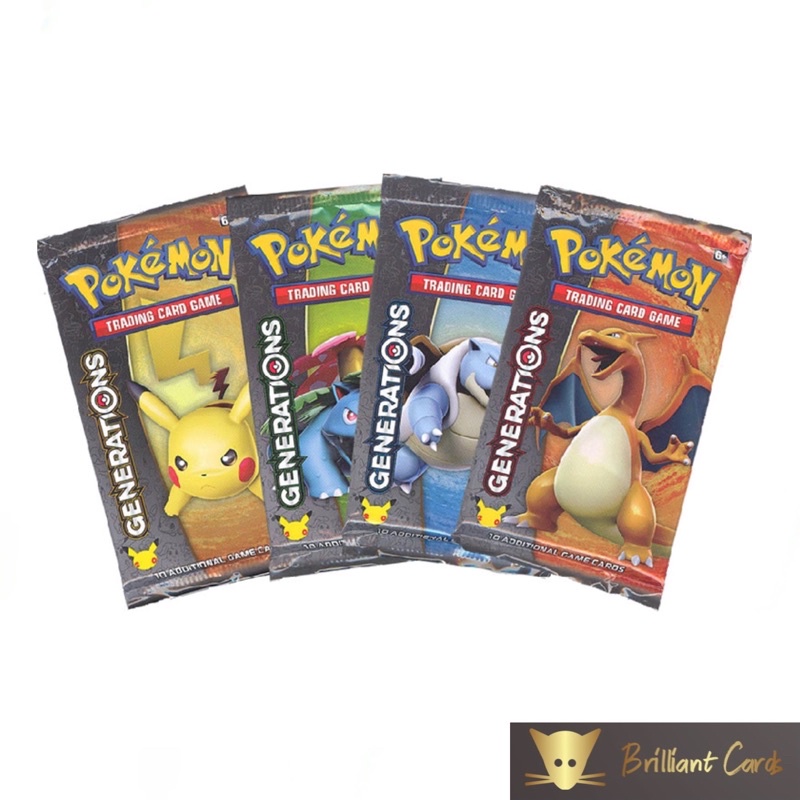 (Set of 4) Pokemon 20th Anniversary Generations Charizard / Blastoise ...