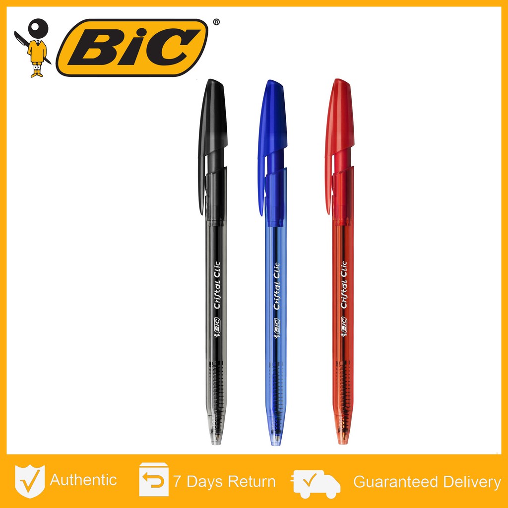 BIC Cristal Clic 0.8mm (Pack of 12 / Tube of 50) | Shopee Singapore