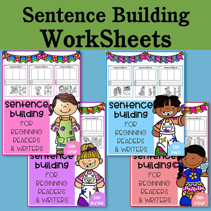 Sentence Building Worksheet Cut and Paste English Reading Workbook ...