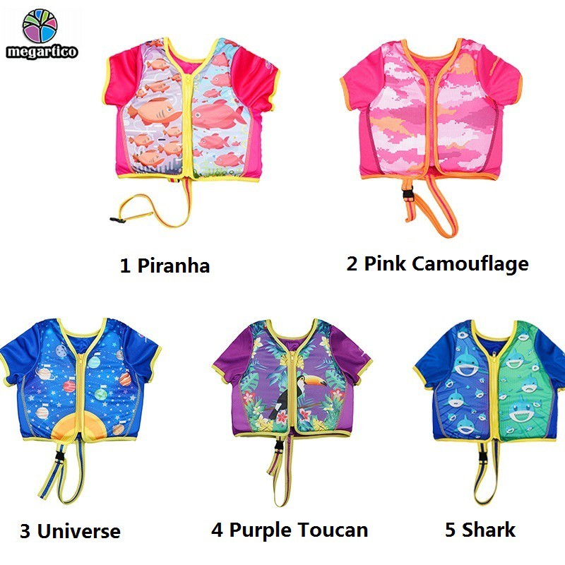 1-4 y/o Safety Swim Life Jacket SOS Vest Baby Kids Float Inflatable ...