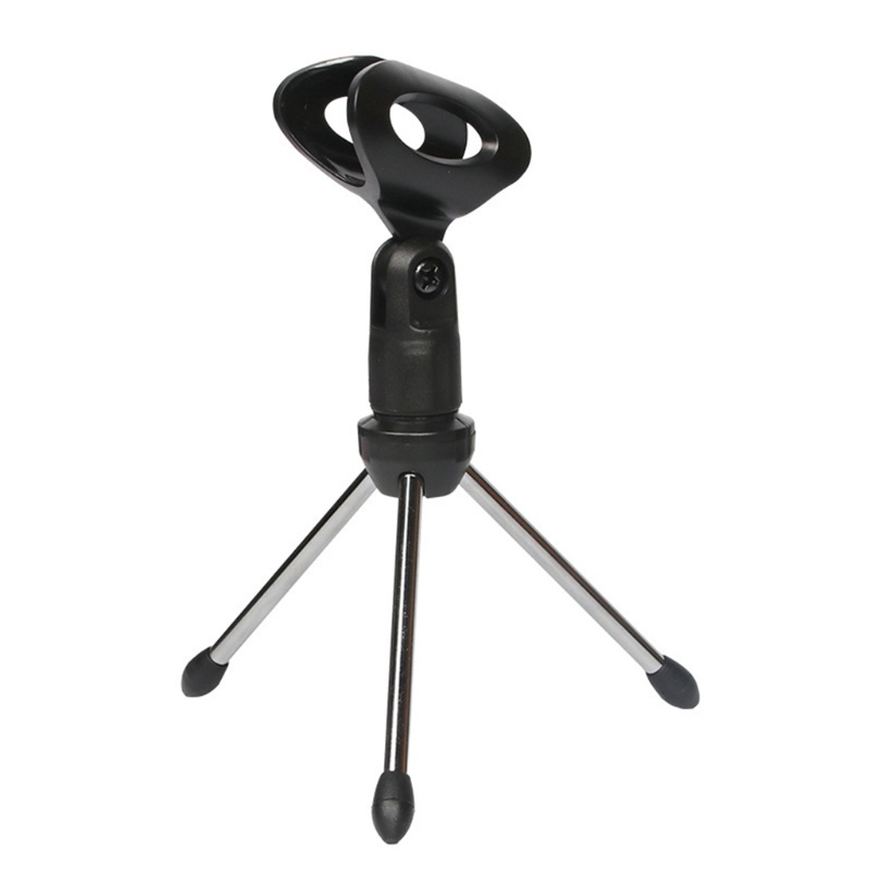 Mini Mic Stand Microphones Tripods Holder Desktop Table Adjustable ...