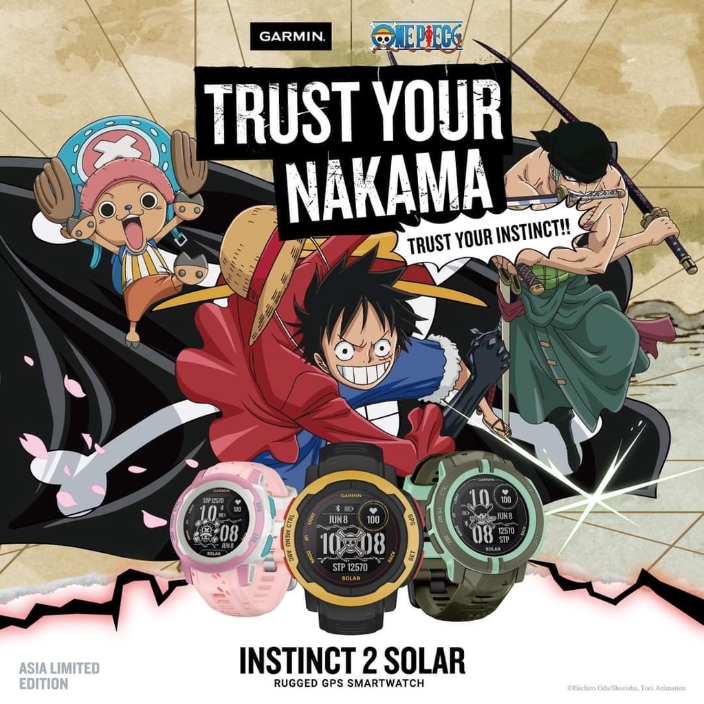 GARMIN Limited Edition ONE PIECE Instinct 2 Solar - Trust Your Nakama ...