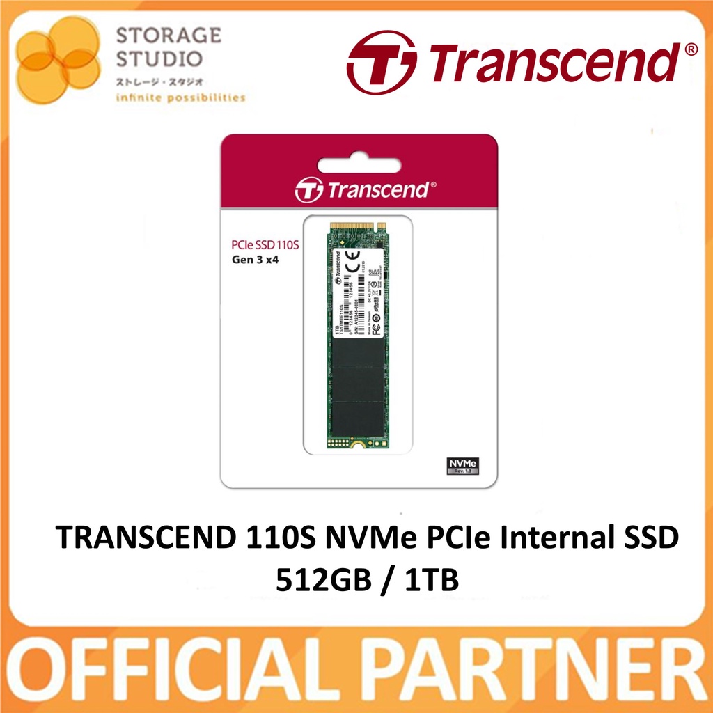 TRANSCEND 110S NVMe PCIe Internal SSD 512GB / 1TB. TS512GMTE110S ...
