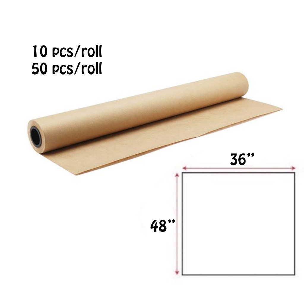 Brown Paper 50gsm with Gridlines 36x48inch (Pack of 10 / 50pcs ...