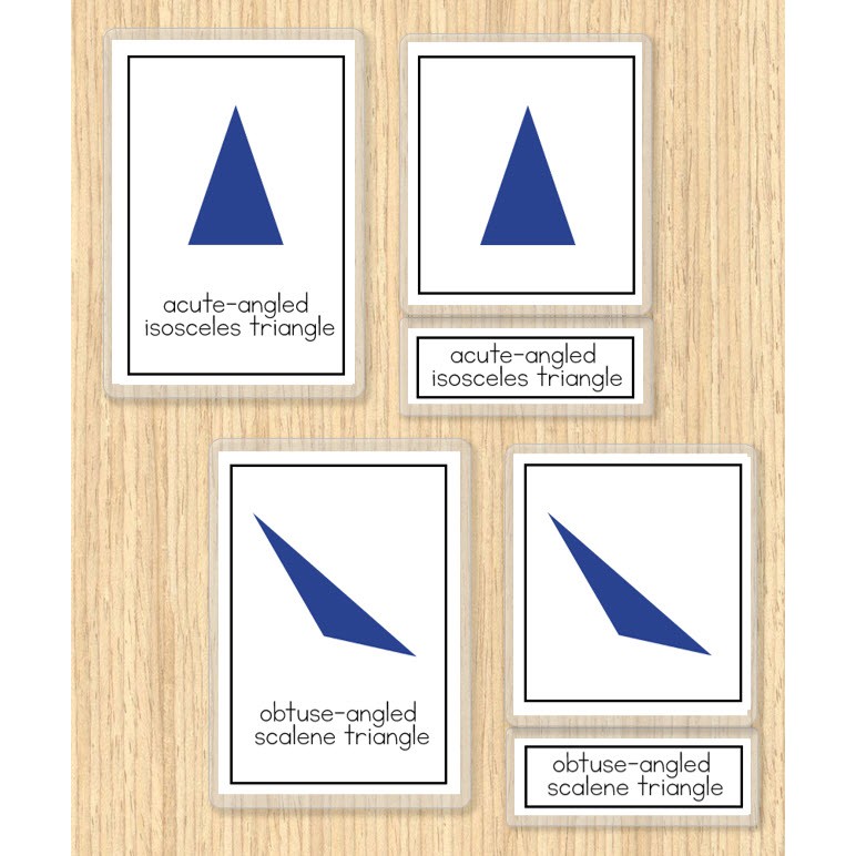 TYPES OF TRIANGLES Montessori Three Part Cards - Nomenclature Cards ...