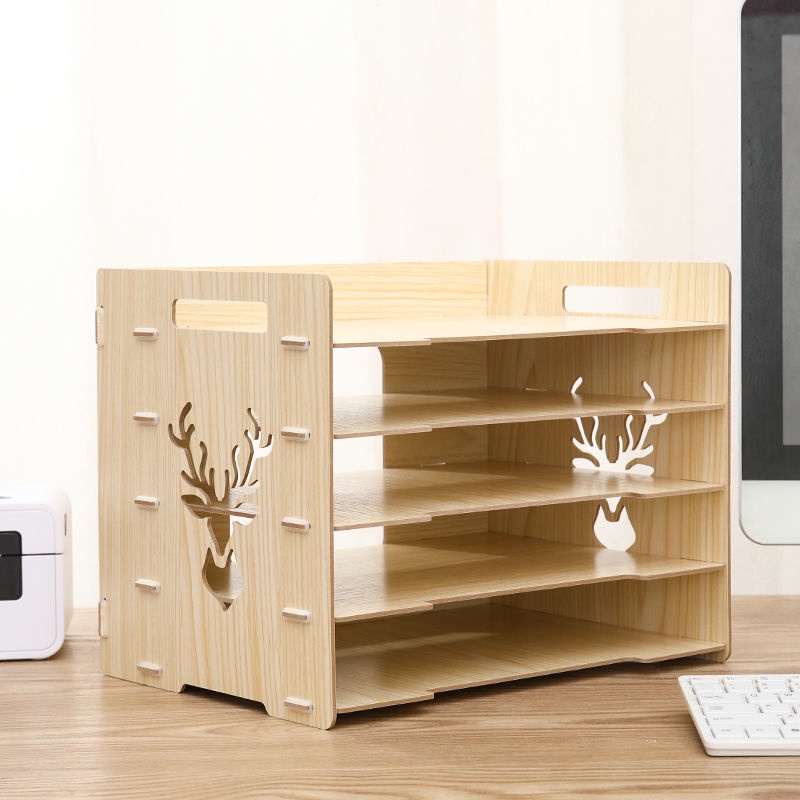 7-Layer File Shelf Desktop Multi-Layer Document Rack Office Supplies ...