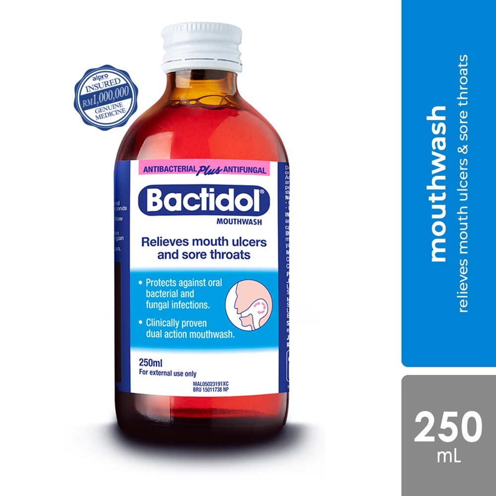 Bactidol Mouthwash 250ml | Shopee Singapore