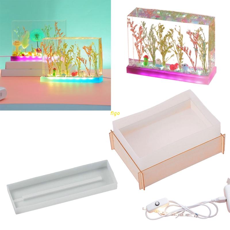 flgo Cube Square Resin Silicone Mold Rectangle Cube Silicone Molds ...