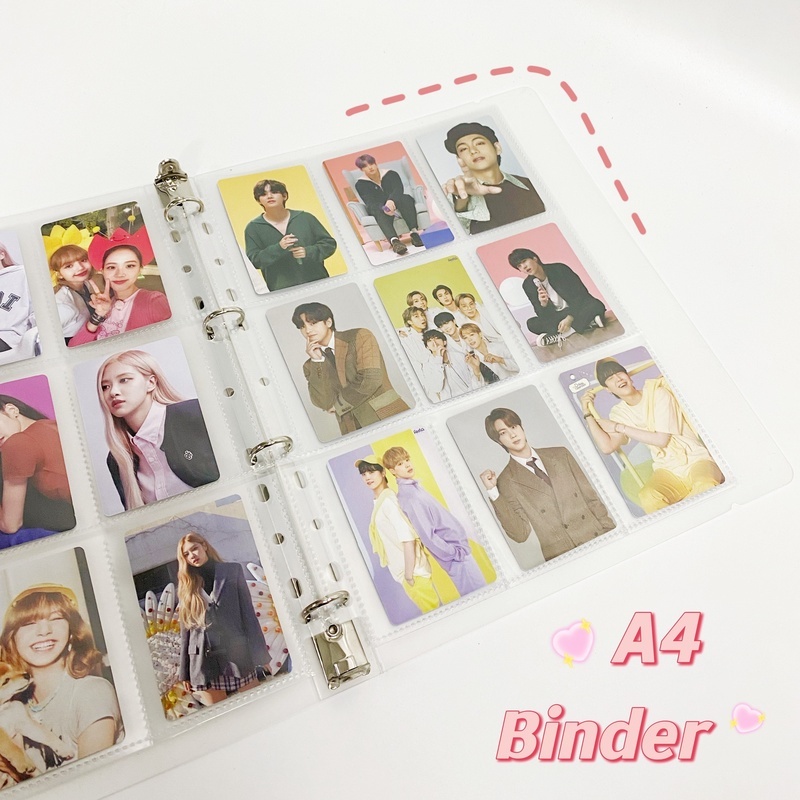 A4 Binder 9 Pocket sleeves 2 Pocket sleeves KPOP Photocard Binder Album ...