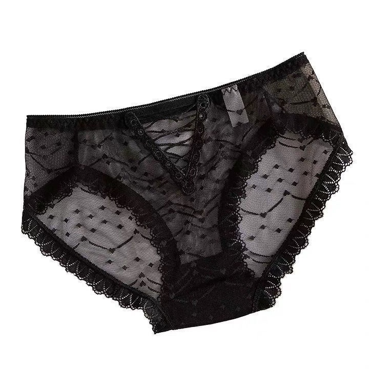 Japanese Lace Girls' Trousers Sexy Back Hollow Translucent Thin Style ...