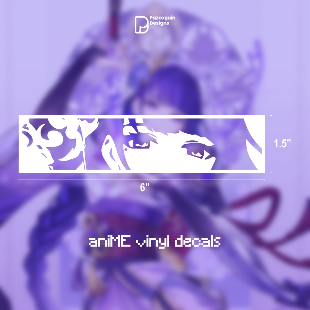 AniME Waifu Vinyl Stickers Genshin Impact RAIDEN SHOGUN | Shopee Singapore