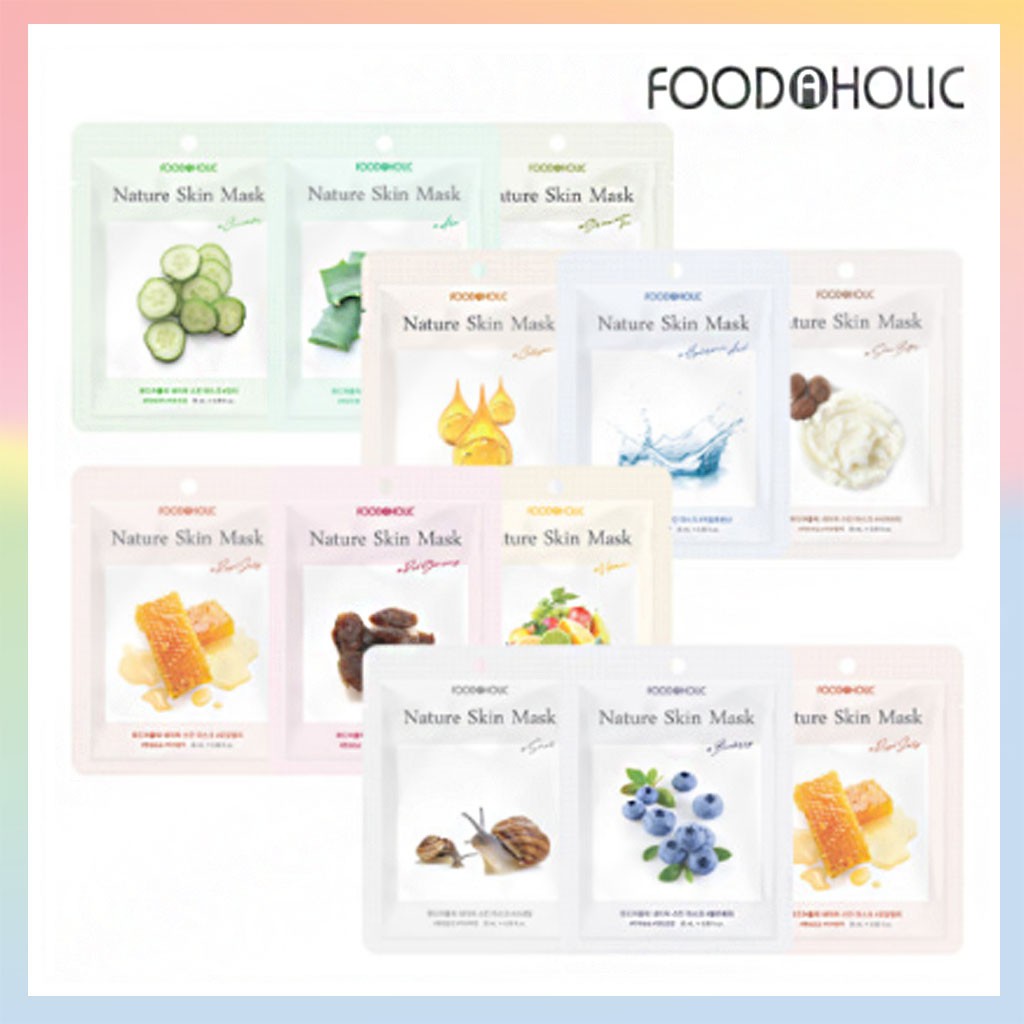 [Food A Holic] Nature Skin Mask Sheet 11 Type 25ml Mask Pack | Shopee ...