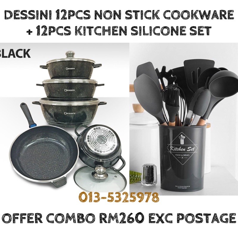 COMBO Periuk Dessini + 12Pcs Kitchen Set (READY STOCK!! SHIP FROM ...