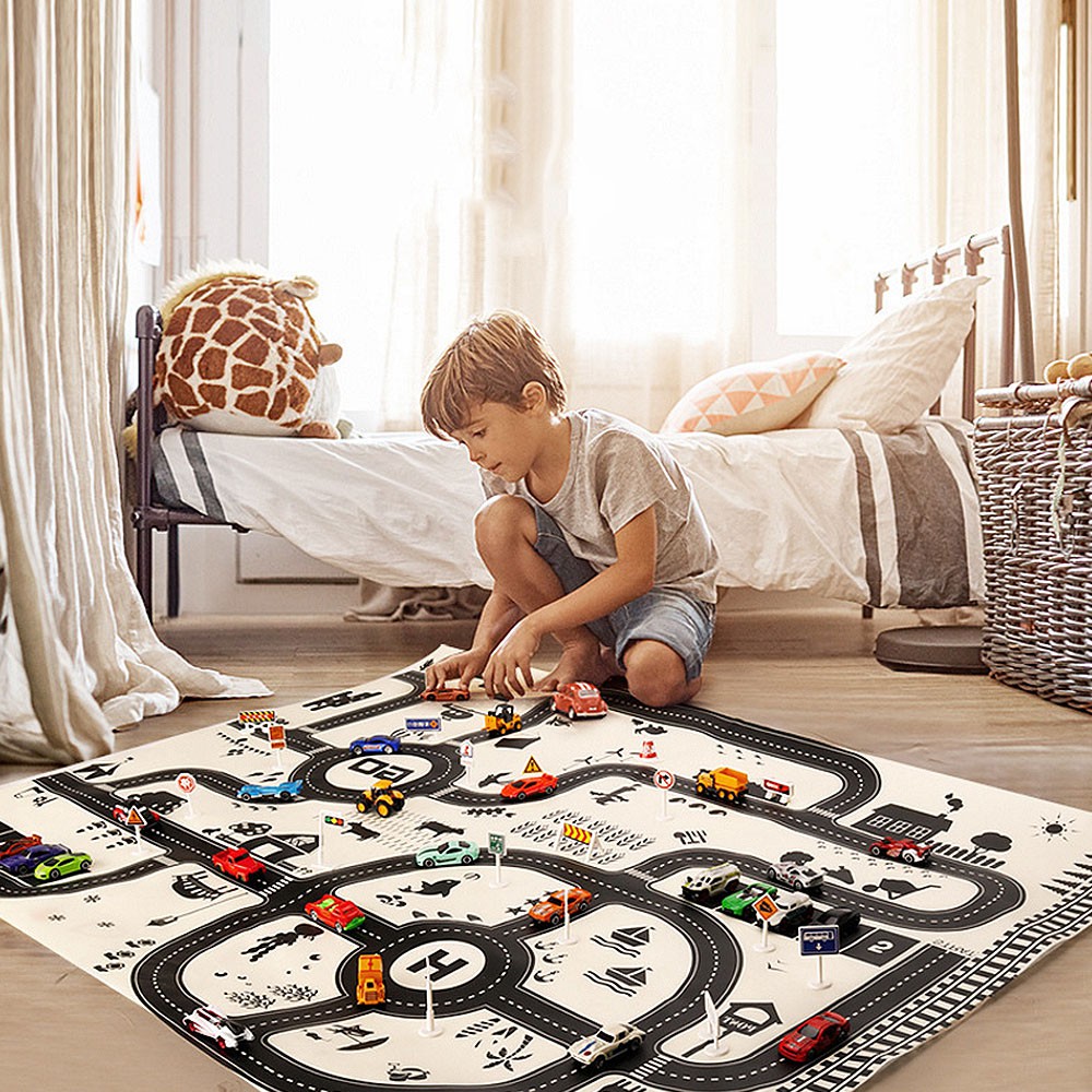 Forever Star Kids Play Map 130 * 100CM Park Taffic Highway Scene ...
