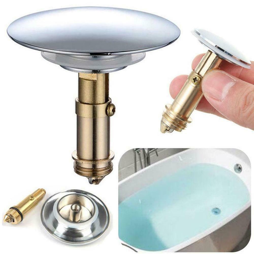 Chrome Easy Pop Up Basin Waste Bathroom Sink Push Button Click Clack ...
